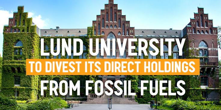 Lund University divest direct holdings from fossil fuels